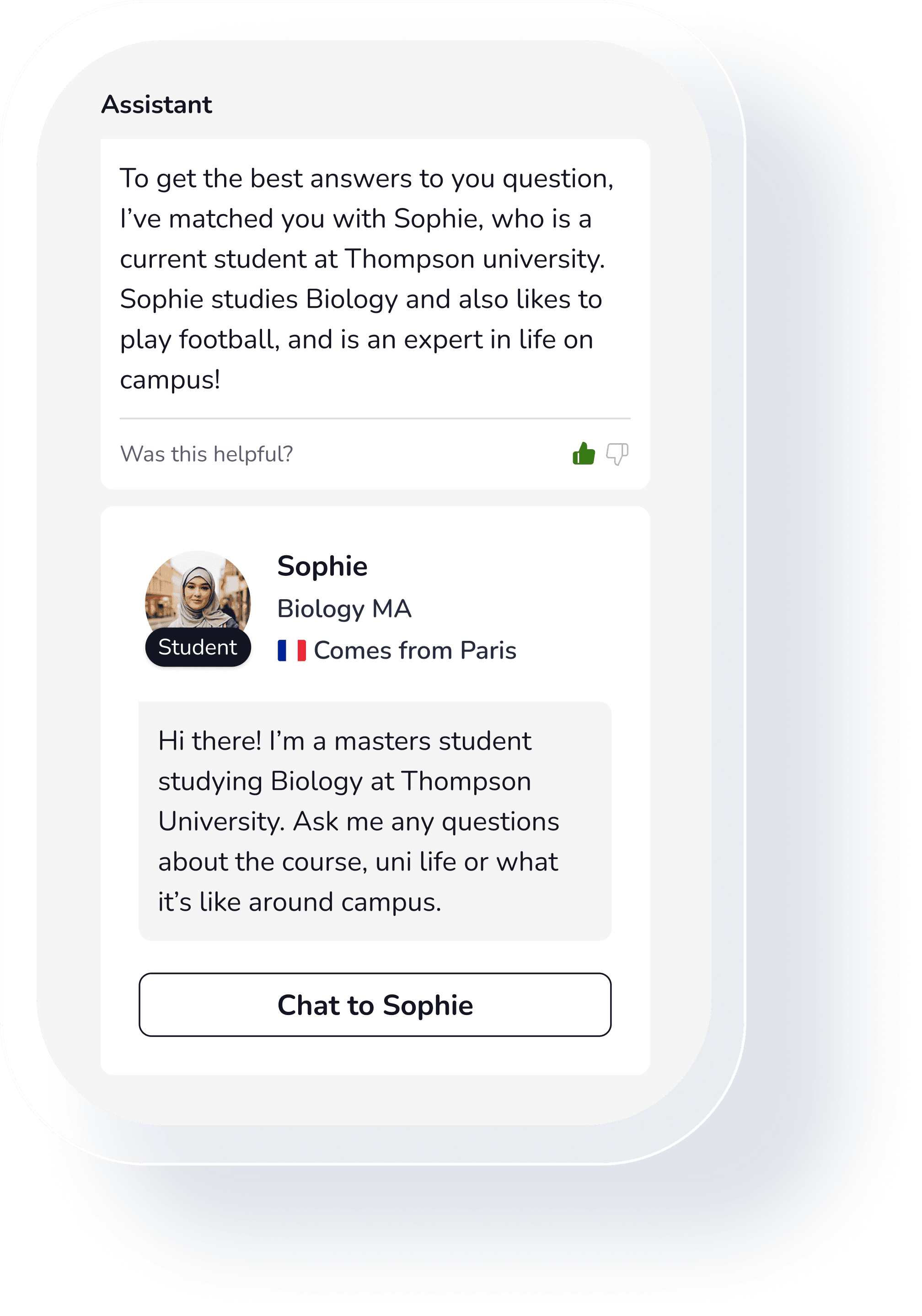 Introducing a Unibuddy Assistant