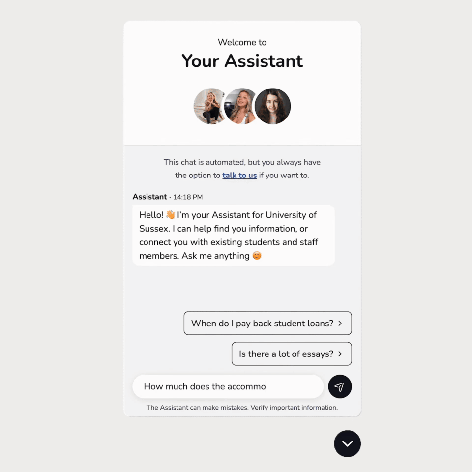 Introducing a Unibuddy Assistant